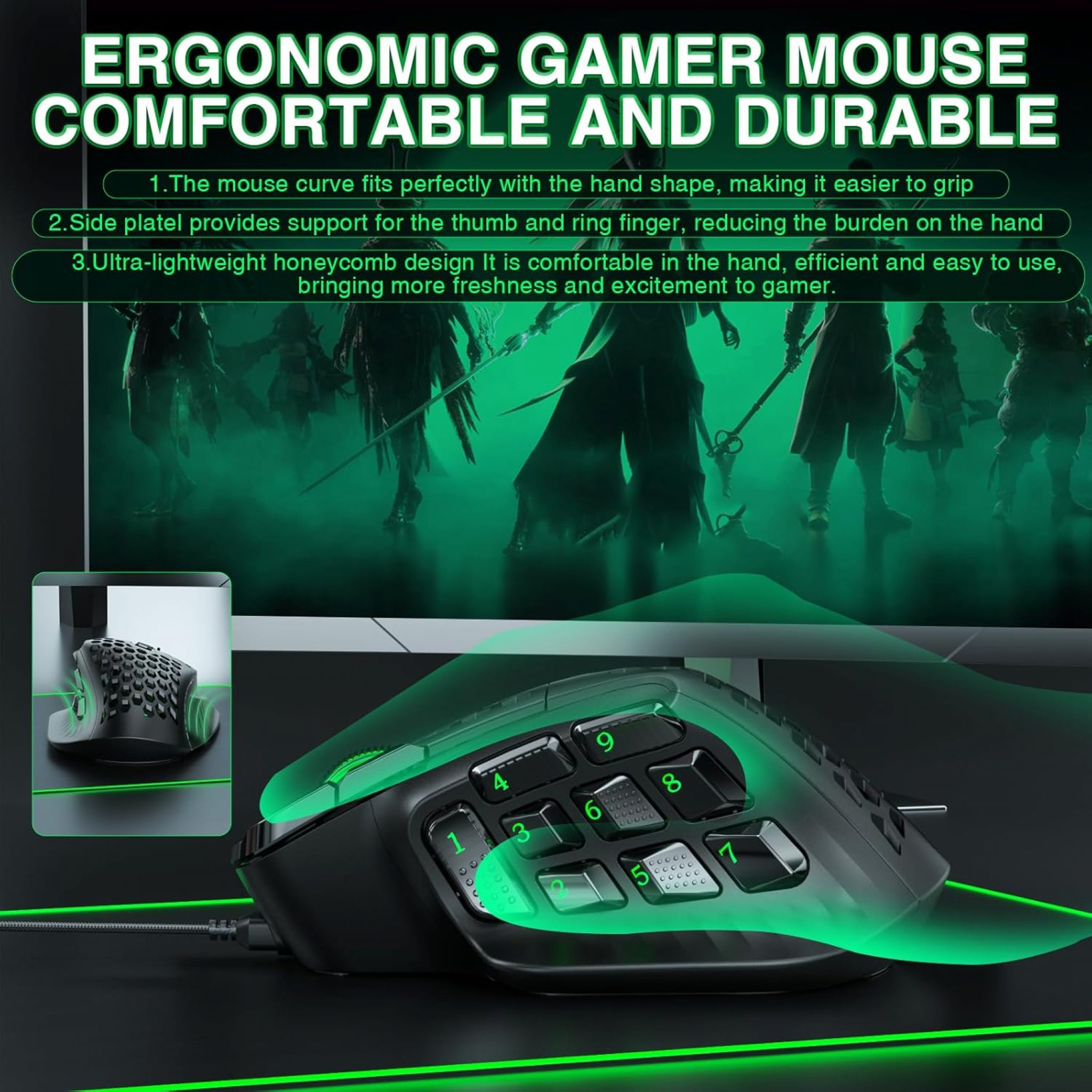 SOLAKAKA SM809 MMO Gaming Mouse Wired RG... - Carts View